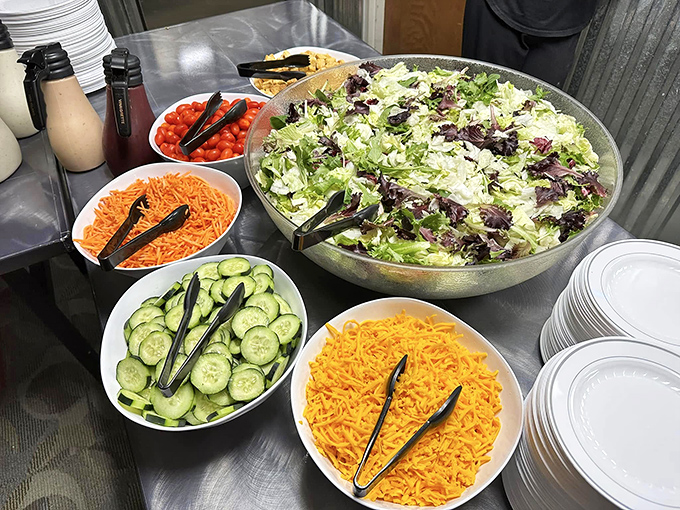 This isn't just a salad bar&mdash;it's a choose-your-own-adventure where every path leads to freshness and no one judges your cucumber-to-cheese ratio.