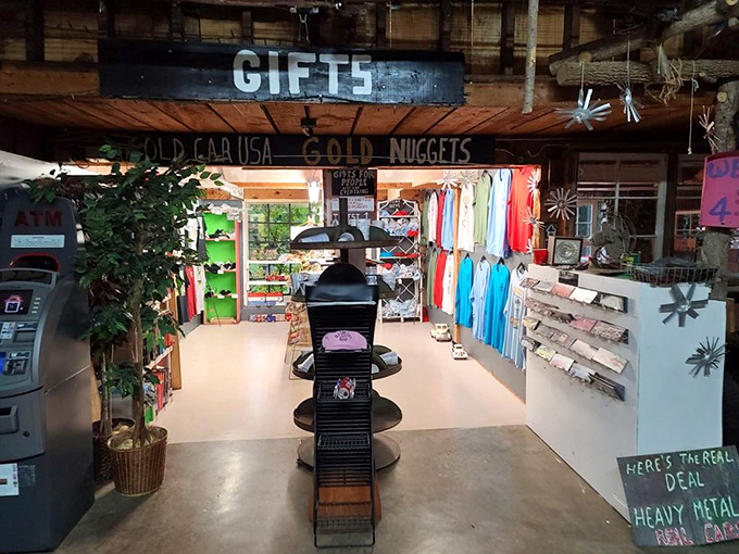 After communing with ghosts of transportation past, visitors can take home a souvenir. The gift shop offers mementos of your journey through automotive history.