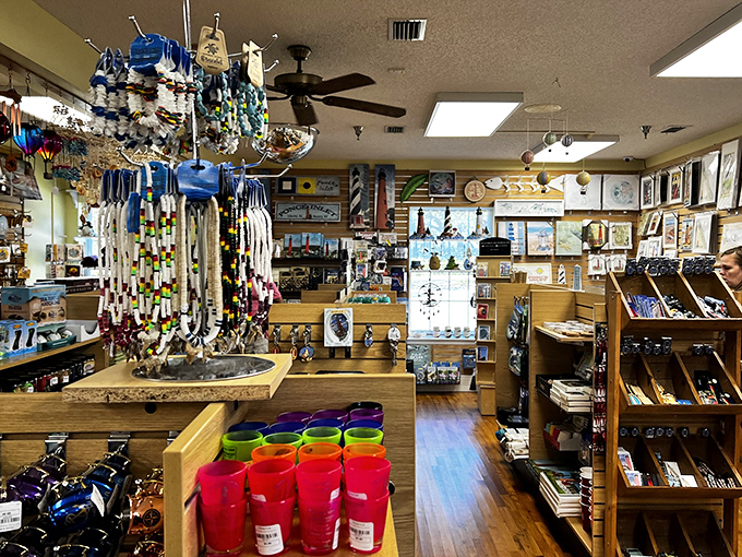 The gift shop overflows with lighthouse treasures that won't break the bank or require explaining to your spouse why you need another souvenir.