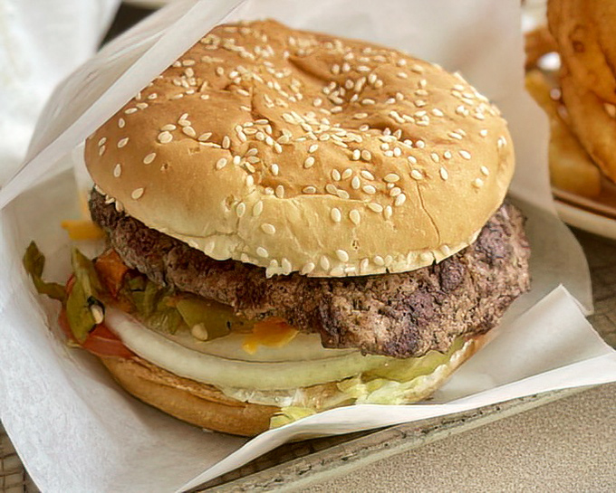 Not just any burger &ndash; a proper New Mexican green chile cheeseburger that makes you question why anyone would eat a burger any other way.