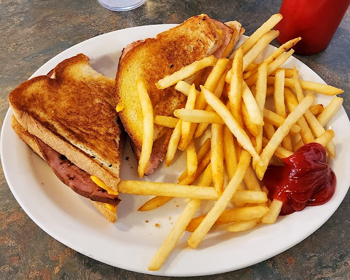 This grilled ham and cheese with golden fries isn't reinventing the wheel&mdash;it's perfecting it, one melty sandwich at a time.