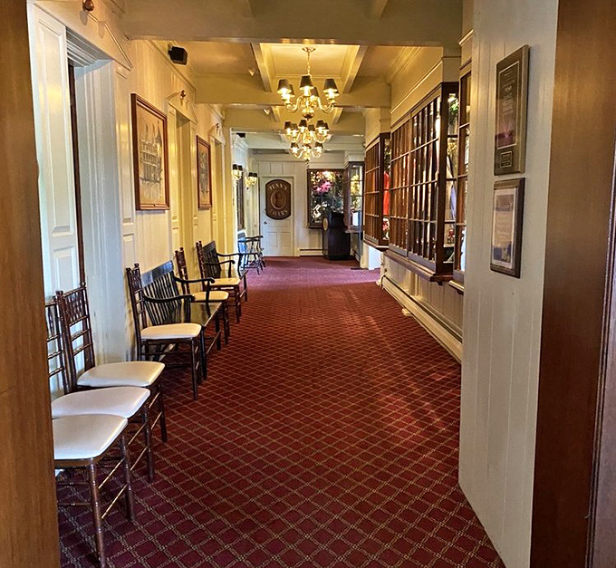 Hallways with the kind of carpet that has witnessed thousands of anniversary celebrations, marriage proposals, and "we finally got a babysitter" date nights.