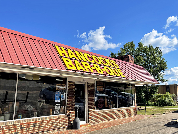Hancock's Barbeque keeps it simple: no-frills exterior, extraordinary flavors, and prices that won't dent your Social Security check.