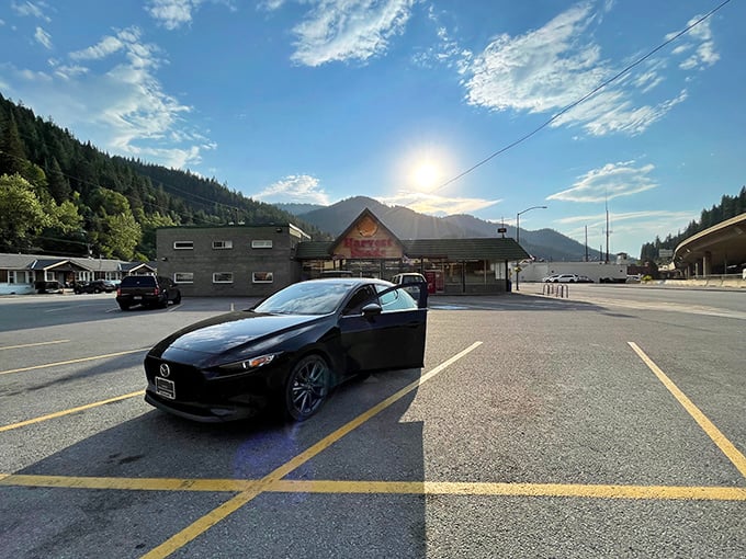 Even parking lots in Wallace offer postcard-worthy mountain views&mdash;making "I'll just wait in the car" a statement no one ever means.