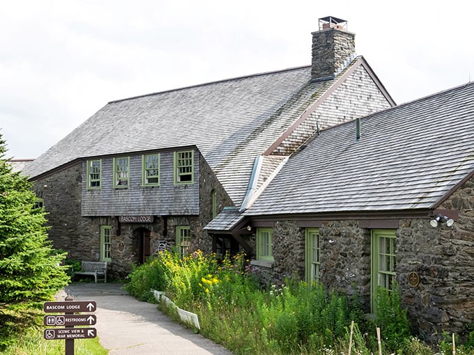 Bascom Lodge combines rustic charm with mountain majesty, where stone walls and timber beams create a retreat that feels both timeless and perfectly placed.