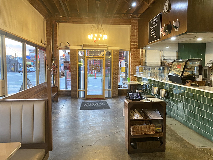 The entrance says "come as you are" while the bakery display whispers "but you'll leave happier than you arrived."