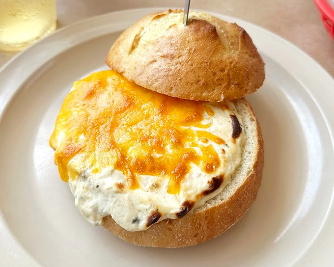 This hot crab dip in a bread bowl is what comfort food dreams are made of. Melty, creamy, and rich&mdash;it's Maryland's answer to fondue.
