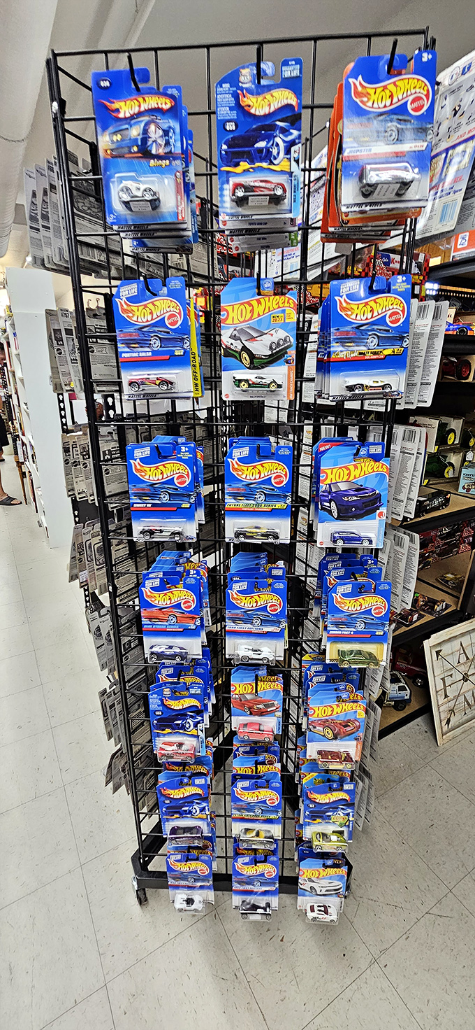 Hot Wheels heaven! These tiny time capsules of automotive dreams remain forever pristine in their original packaging&mdash;midlife crisis miniatures.