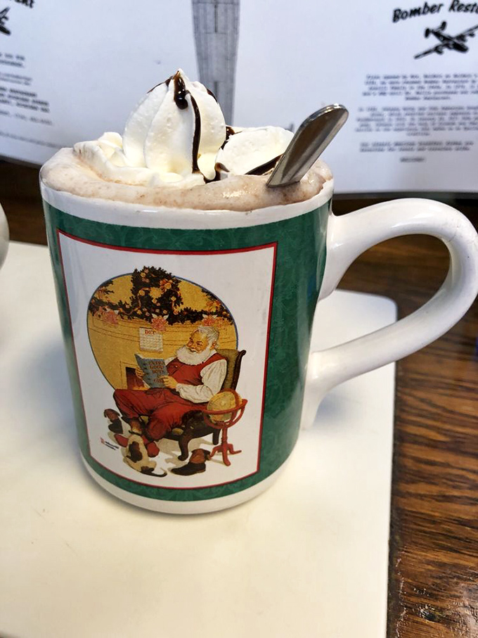 Hot chocolate topped with whipped cream &ndash; the adult version of childhood comfort in a mug.