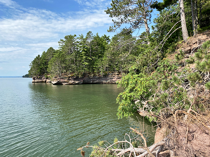 Houghton Falls Nature Preserve showcases the dramatic meeting of forest and water that makes Lake Superior's shoreline a natural masterpiece.