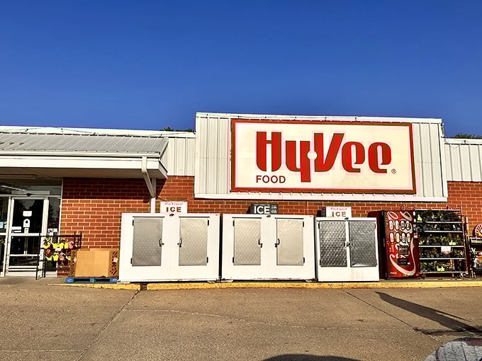The Hy-Vee store serves as Corning's grocery lifeline, where shopping doesn't require navigating endless aisles or deciphering complicated loyalty programs.