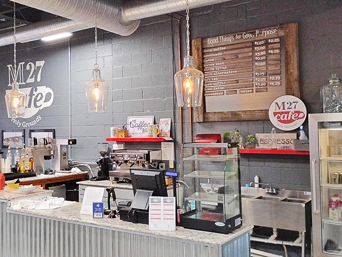 M27 Cafe offers fuel for your shopping marathon, because treasure hunting works up quite an appetite for coffee lovers.