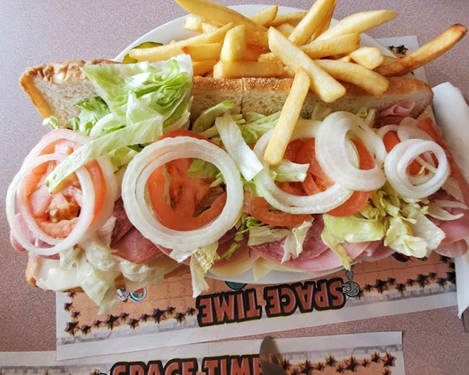 This Italian hoagie could teach a masterclass in sandwich architecture&mdash;layers of meat, cheese, and veggies in perfect structural harmony.