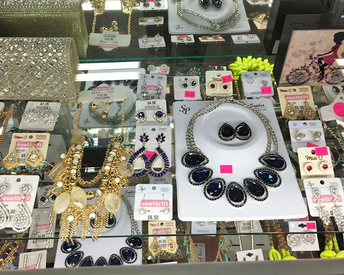 Costume jewelry fit for both prom queens and drama club productions. These sparkly treasures are ready for their second act.