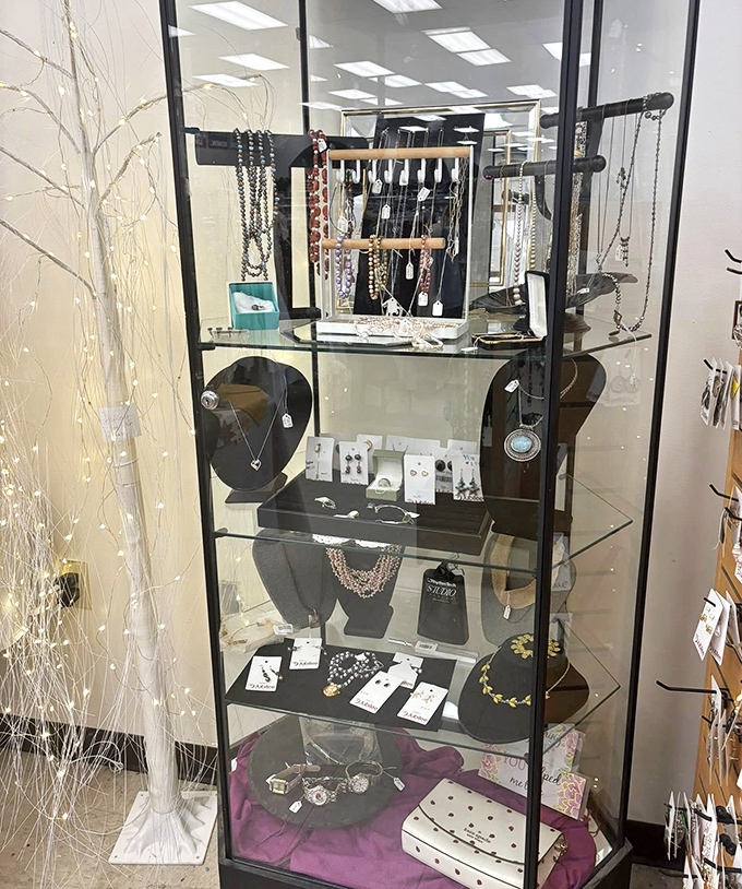 The jewelry case gleams with potential statement pieces&mdash;because sometimes your outfit needs to speak a little louder.