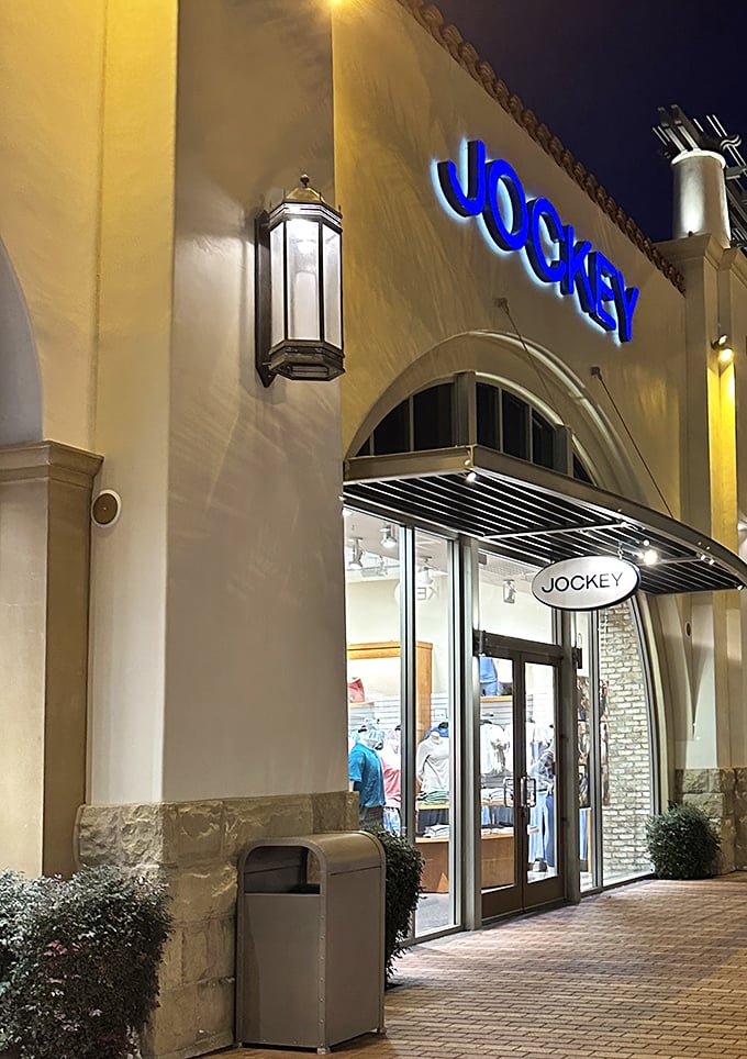 Jockey's evening glow beckons night shoppers with the promise of basics that are anything but basic in quality and comfort.