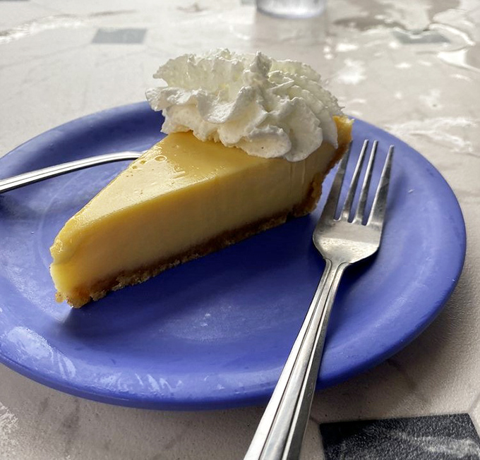 Key lime pie that strikes the perfect balance between sweet and tart. The kind of dessert that makes you seriously consider ordering a second slice.