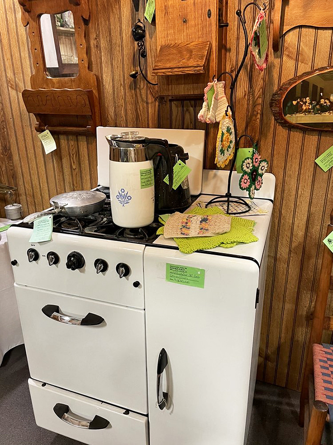 That vintage stove isn't just kitchen equipment&mdash;it's a portal to Sunday mornings with pancakes and bacon sizzling away.