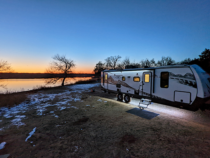 Liberty Lake lets you park your RV where the sunset becomes your evening entertainment, no cable subscription required.