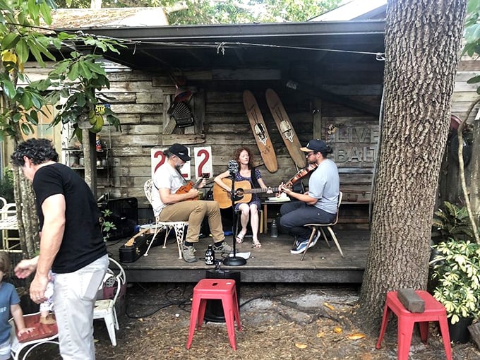 Live music under the trees creates the soundtrack to your perfect Florida evening. These musicians aren't just playing &ndash; they're scene-setting.