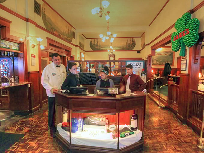 The host stand at Jake's &ndash; first checkpoint on your journey to seafood nirvana, where the staff prepares to guide you through a maritime feast.