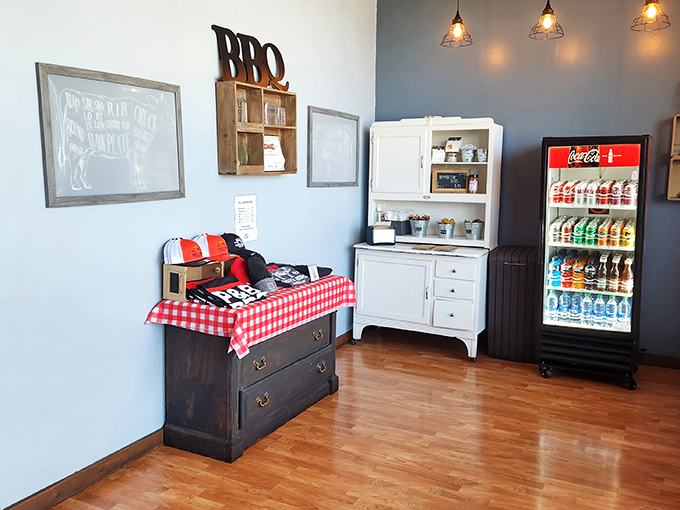 The merchandise corner&mdash;because after tasting their barbecue, you'll want to take home a t-shirt as evidence of your discovery.