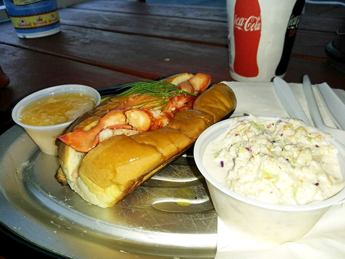 The lobster roll that makes Mainers nod in approval – simple, elegant, and letting that sweet ocean candy do all the talking.