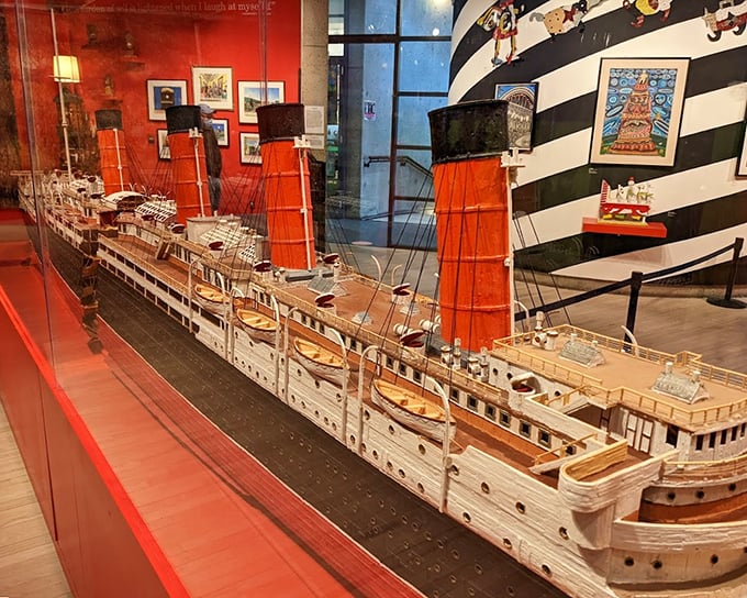 The toothpick Lusitania took artist Wayne Kusy 35 years to complete. Patience and dental hygiene products never looked so impressive.