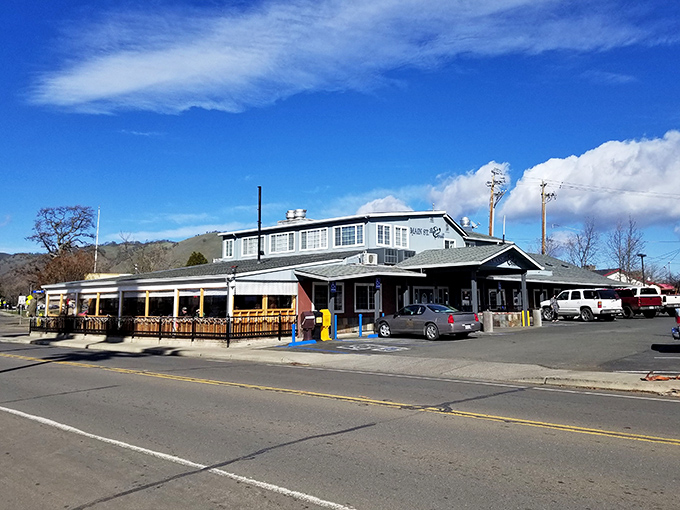 The Main Street Bar & Grill serves as Clearlake's living room, where locals gather and visitors quickly feel like regulars.