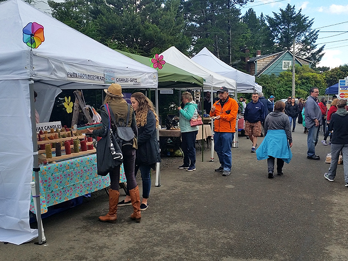 Farm-fresh meets sea breeze at Manzanita's Farmers Market. Local producers showcase Oregon's bounty while shoppers chat like old friends.