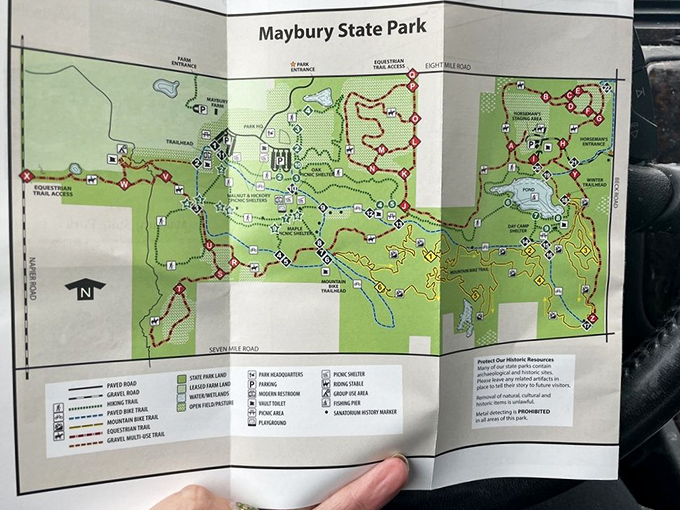 The treasure map to serenity. This trail guide reveals the X-marks-the-spot locations where stress goes to surrender.