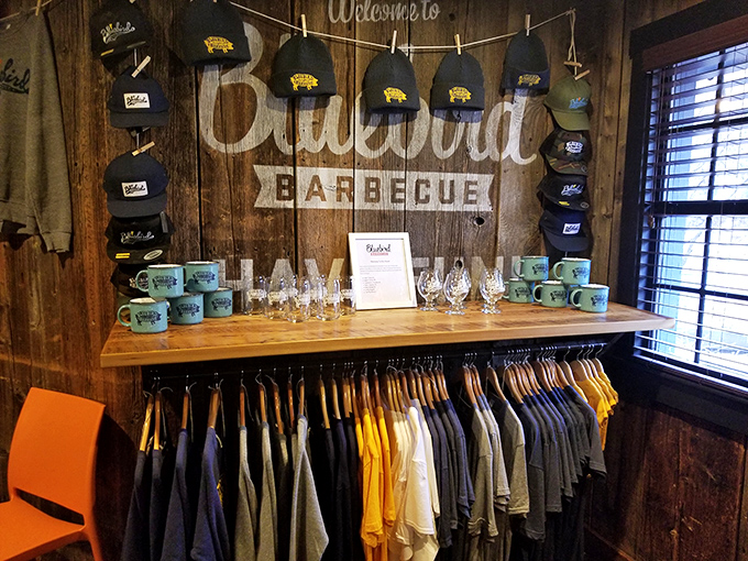 Merchandise that lets you take the Bluebird spirit home. Because sometimes a doggy bag of leftovers just isn't enough of a souvenir.