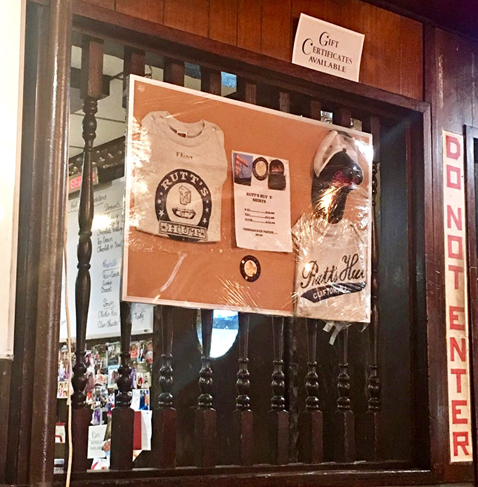 Rutt's Hut merchandise for sale&mdash;because sometimes you need proof you made the pilgrimage to ripper paradise.