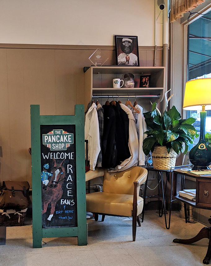 Fresh flowers and a donation box for a good cause remind you that great restaurants care about more than just food.