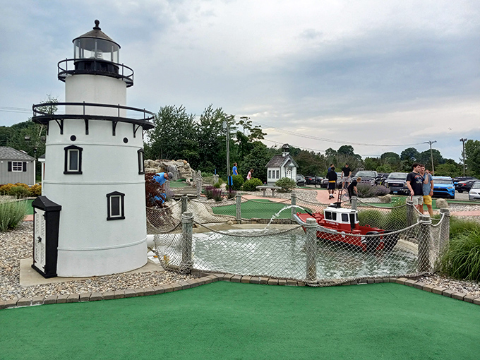 Mini-golf where lighthouses aren't just hazards&mdash;they're scaled-down reminders that you're playing putt-putt in a town that takes its maritime heritage seriously.