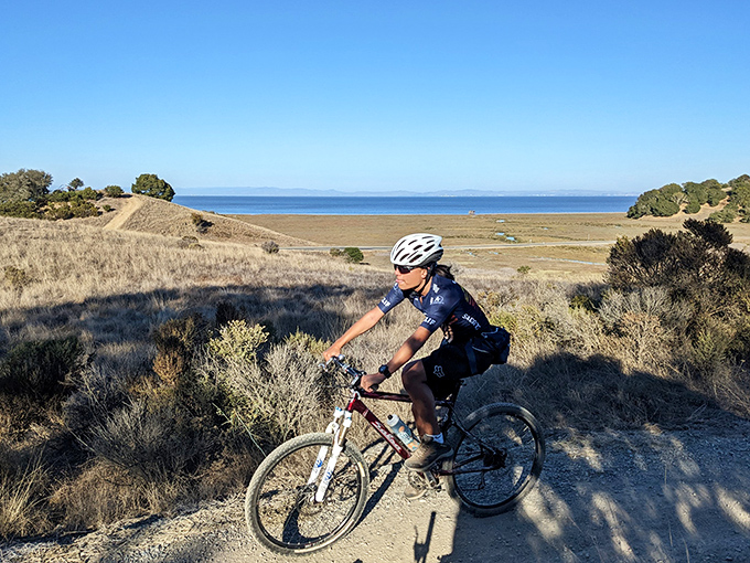Mountain bikers find paradise on China Camp's trails, where challenging terrain meets panoramic bay views &ndash; nature's perfect reward system.