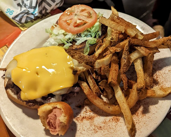 Cheese melting into a perfectly cooked patty with fresh tomato and crisp lettuce&mdash;this burger doesn't need fancy tricks to win your heart.