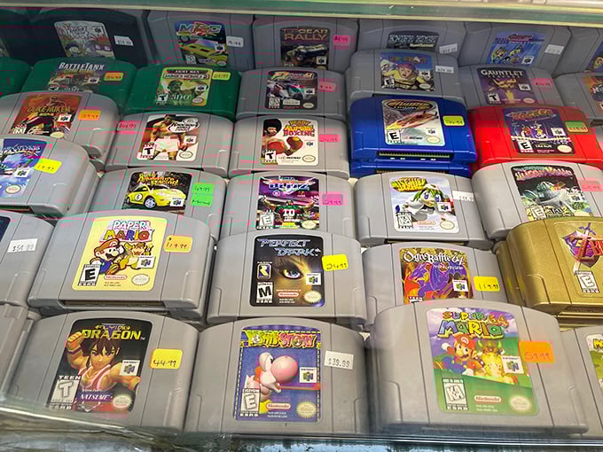 Gaming gold for nostalgic players! These vintage Nintendo cartridges represent countless hours of Mario-jumping, Zelda-questing childhood memories.