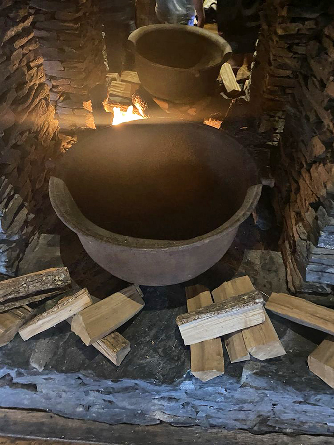 This isn't just a fireplace&mdash;it's a time portal to when cooking was an art of fire, iron, and patience. Modern breakfast with ancient techniques.