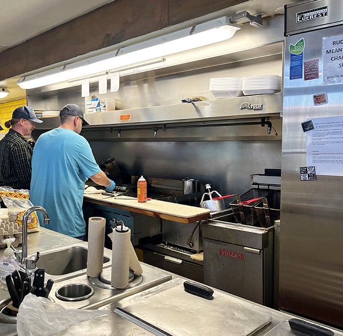 The open kitchen means accountability and entertainment &ndash; watch your breakfast come together on that impressive griddle setup.