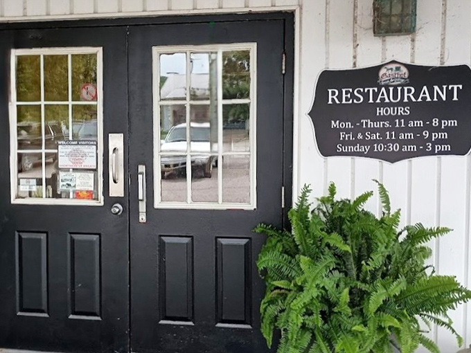 Restaurant hours posted with Amish straightforwardness. No trendy "we close when we feel like it" attitude here.