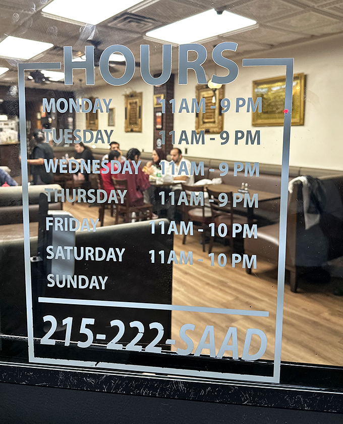 These hours are basically saying, "We're here when you need us," which, if you've tried their cheesesteaks, is pretty much all the time.