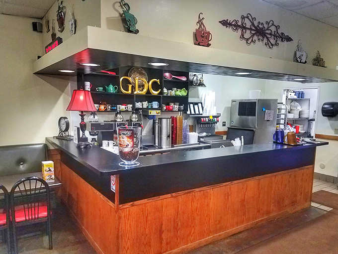 This isn't just an order counter&mdash;it's command central for breakfast operations, where coffee dreams become caffeinated reality.