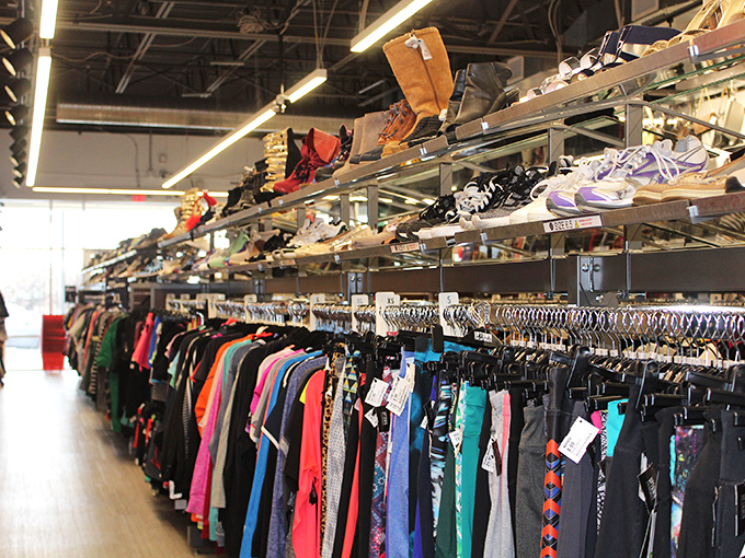 A fashionista's playground where the clearance signs promise even deeper discounts. That 70% off sign is practically singing a siren song.