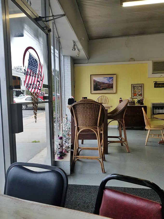 Sunlight streams through windows framing wicker chairs and yellow walls &ndash; a tableau of small-town dining that feels increasingly precious in our chain-restaurant world.