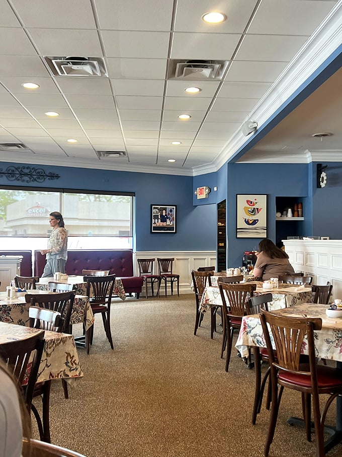 Another view of the cozy interior shows the perfect balance of comfort and charm that keeps locals coming back week after week.