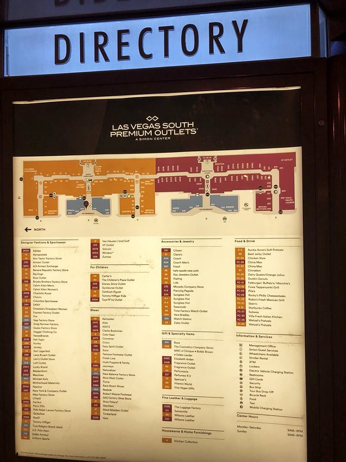 The outlet directory &ndash; a treasure map for the modern shopper, guiding intrepid explorers to discounted designer booty across the retail seas.