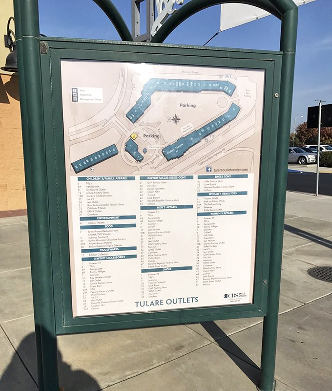 The mall directory&mdash;your treasure map to savings. Study it like you're planning a heist, except everything you take is legally yours.