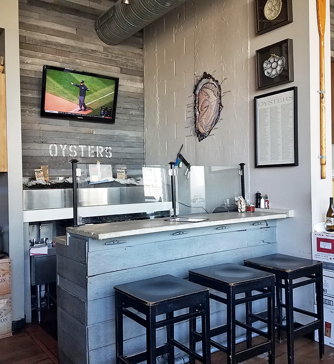 The oyster bar&mdash;a front-row seat to the shucking show where bivalves meet their delicious destiny before your very eyes.