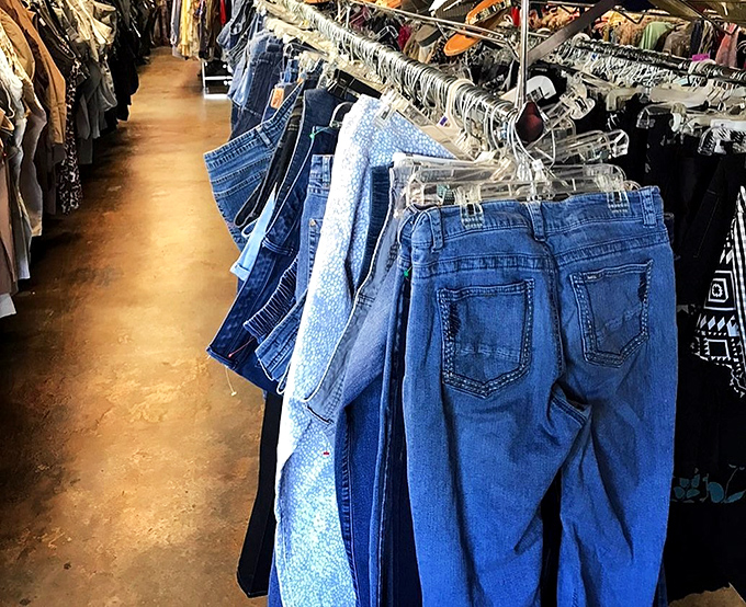 The denim aisle&mdash;where jeans get their second chance at greatness. Already broken in for your comfort!